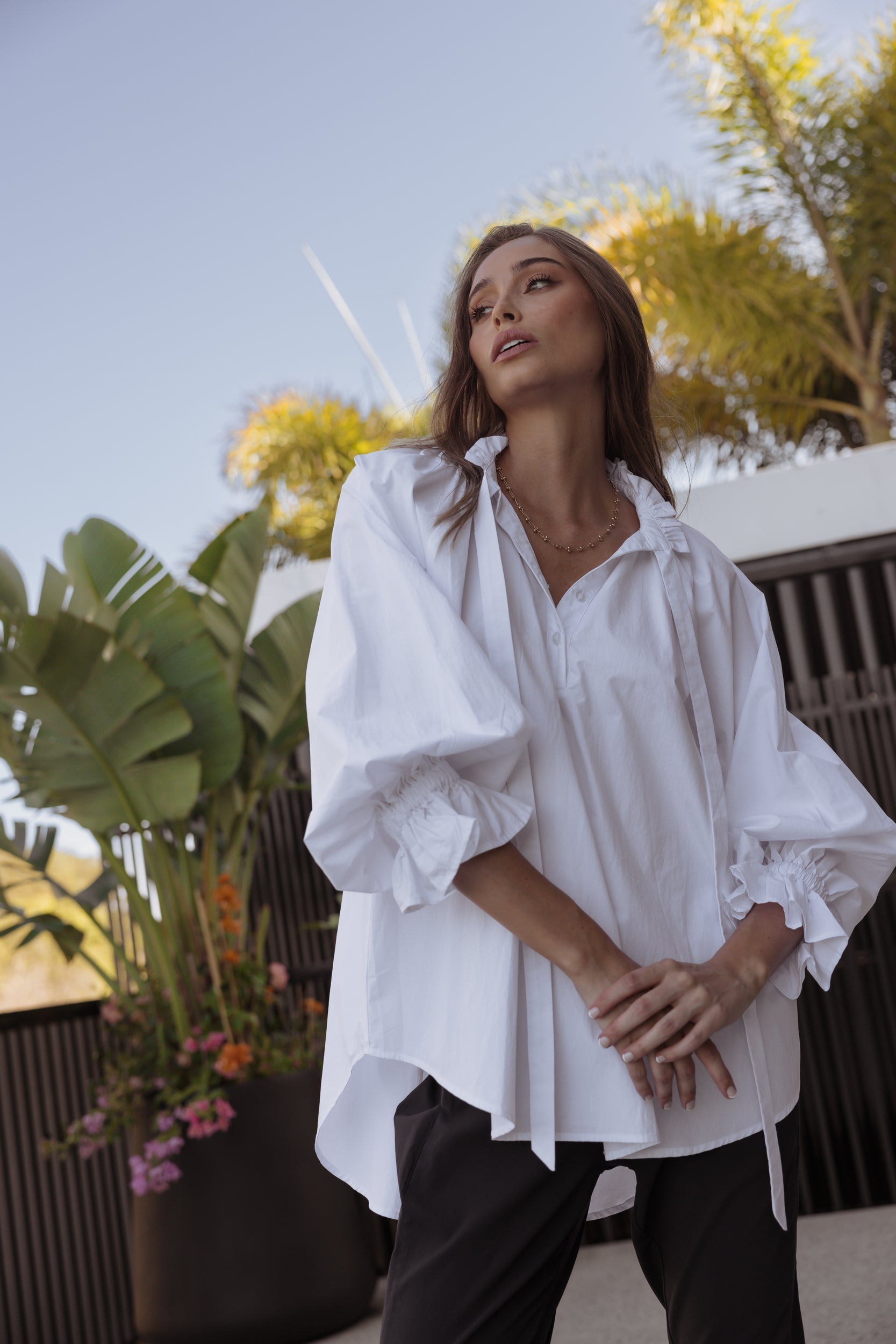 DANILL Blouse White – A L E X A N D R A